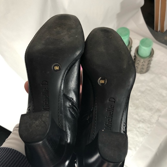 Michelle D | Shoes | Michelle D Black Leather Ankle Boots | Poshmark